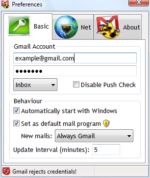 Get Gmail New Mail Notifications On Your Desktop for Windows XP and Vista