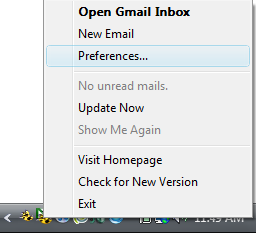 Get Gmail New Mail Notifications On Your Desktop for Windows XP and Vista