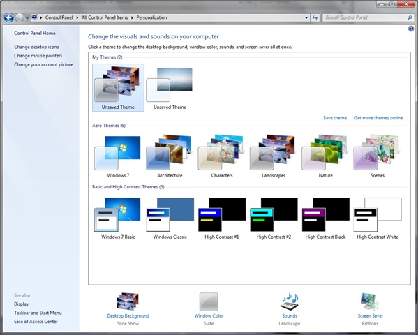 Windows 7 Desktop Themes Architecture
