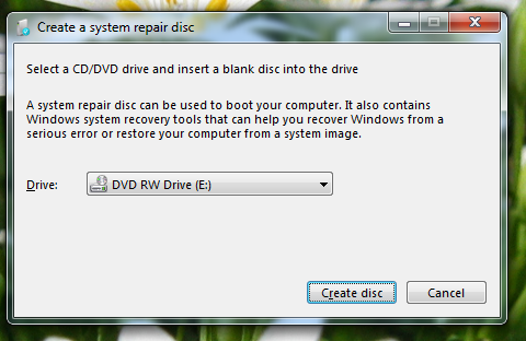 How to Create a Windows 7 System Repair Disc