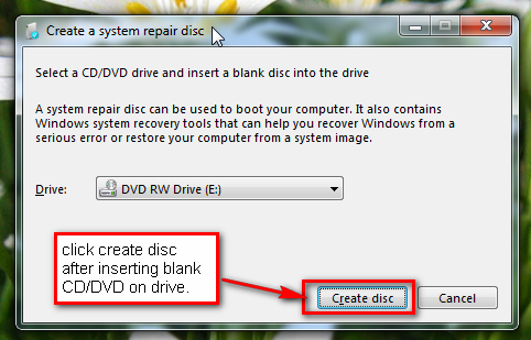 How to Create a Windows 7 System Repair Disc