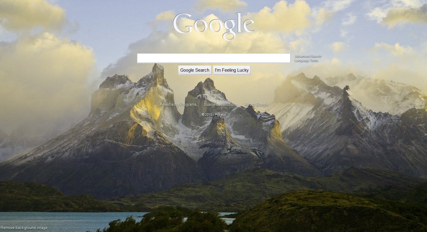 Google Introduces Customizable Background Images on Home Page