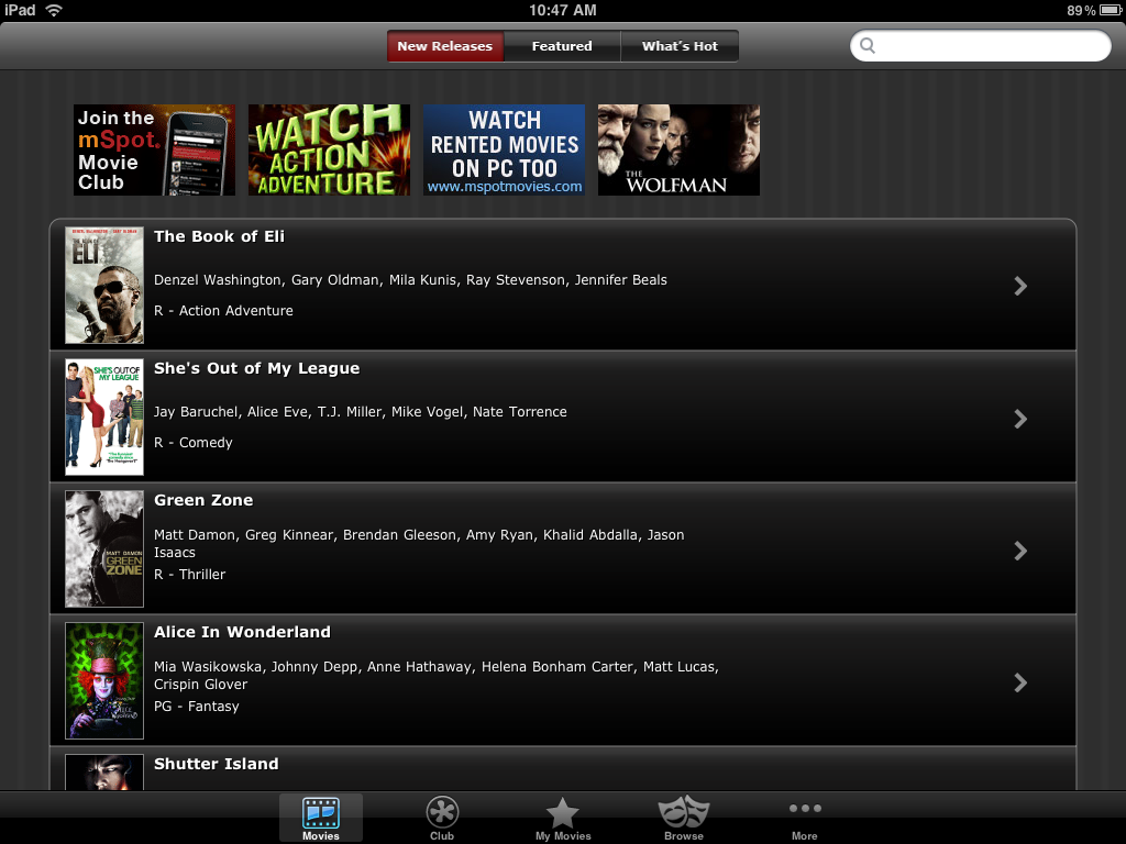 mSpot Movies: iPad App of the Week
