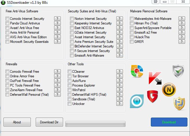 Download Up to Date Antivirus and AntiMalware Apps with SSDownloader