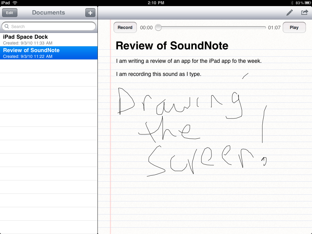 SoundNote: iPad App of the Week
