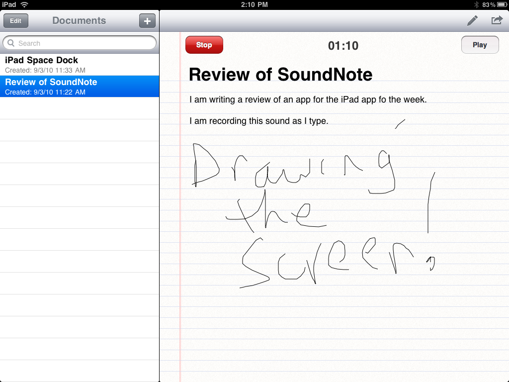 SoundNote: iPad App of the Week